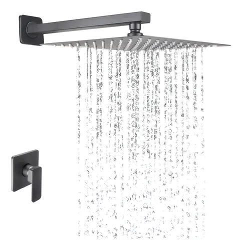 Regadera Cuadrada Baño 25x25 con Monomando Mezcladora Tubo Acero ... Regadera Cuadrada Baño 25x25 con Monomando Mezcladora Tubo Acero ...