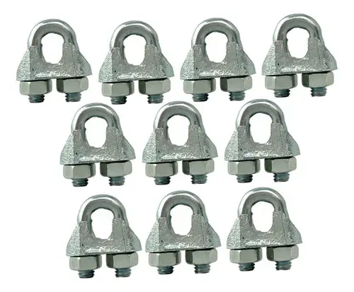 Clips Grampo P/cabo De Aço 1/4 50 Unidades | Parcelamento sem juros