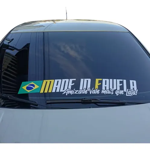 Adesivo Parabrisa De Carro Made In Favela 42x8cm | MercadoLivre