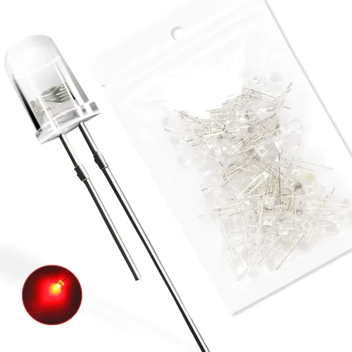 Diodo Led 5mm 3v Ultra Brillante Color Rojo 100 Unidades | MercadoLibre