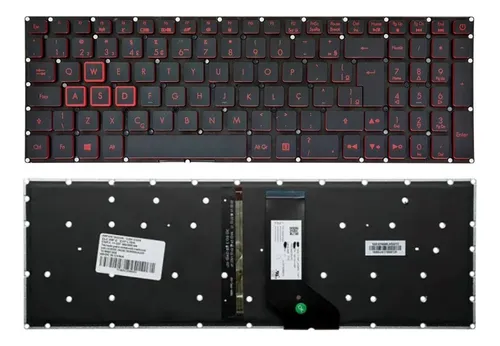 Teclado Para Acer Nitro 5 An515 51 54aw An515 51 78d6 C Led