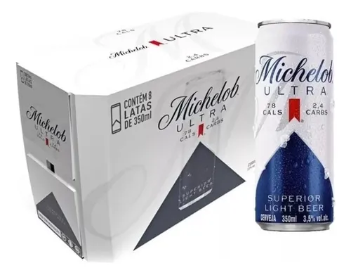 Caixa 8un Cerveja Michelob Ultra Lata 350ml Sem Glúten | MercadoLivre