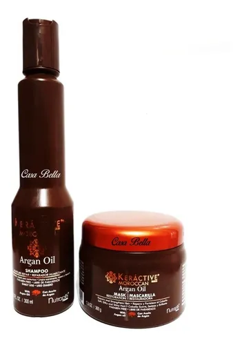 Kit Keractive Moroccan Argan Oil Shampoo + Mask Nutrapel Kit Keractive Moroccan Argan Oil Shampoo + Mask Nutrapel