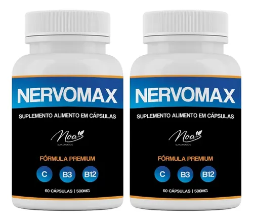 2 Nervomax 120cápsulas Suplemento Alimentar Nervomax Oficial Nervo Max ...