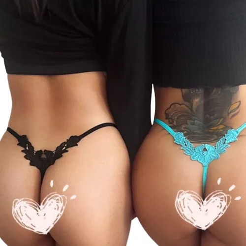 Tanga Sexy De Hilo Con Encaje Flor, Pack Con 4 Piezas | MercadoLibre Tanga Sexy De Hilo Con Encaje Flor, Pack Con 4 Piezas | MercadoLibre