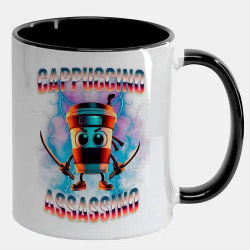 Caneca Interna Preta Cappuccino Assassino Brainrot Meme | MercadoLivre