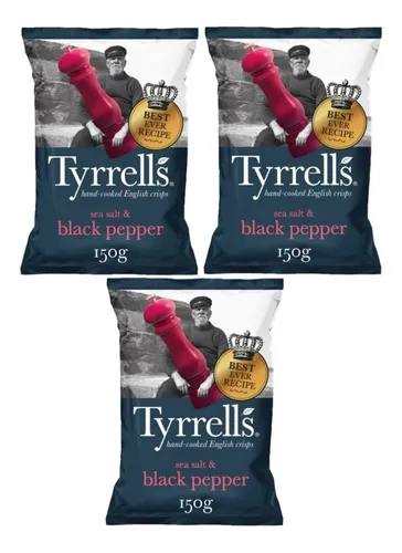 3 Batata Frita Sal Marinho Pimenta Do Reino 150g - Tyrrells ... 3 Batata Frita Sal Marinho Pimenta Do Reino 150g - Tyrrells ...