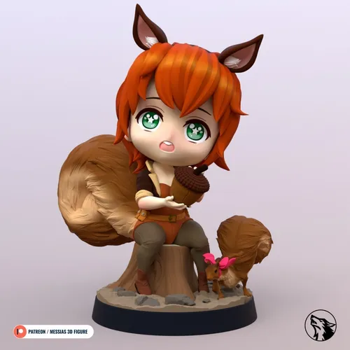 Archivo Stl Impresión 3d - Squirrel Girl Chibi - Messias | Cuotas sin ...