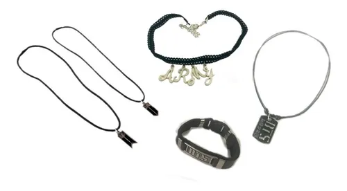 Kit Bts Pulseira Choker Army + Colar Bts + Amizade Kpop Novo ... Kit Bts Pulseira Choker Army + Colar Bts + Amizade Kpop Novo ...