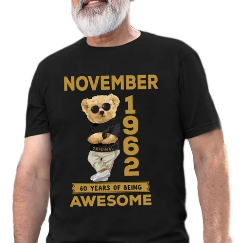 Playera 60 Años Osito Cumpleaños Personalizado Regalo | Envío gratis Playera 60 Años Osito Cumpleaños Personalizado Regalo | Envío gratis