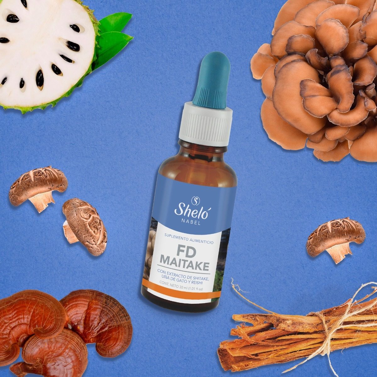 Fd Maitake Shelo Nabel Fortalecedor De Defensas 30 Ml Gotas | SHELÓ MX Fd Maitake Shelo Nabel Fortalecedor De Defensas 30 Ml Gotas | SHELÓ MX