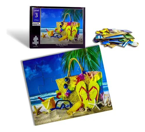 Puzzle Anchor Puzzles Fun At The Beach 12 Pieces | MercadoLibre