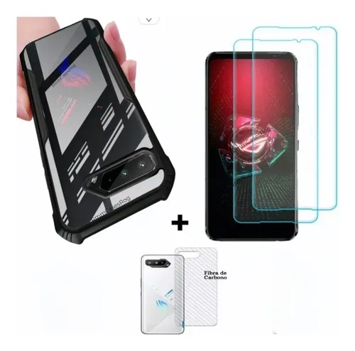 Capa Rog Phone 5 Armour 2 Películas 3d Premium Pel Cam