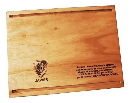 Tabla Asado Madera Parrilla Gol Pity Martínez River Madrid En Venta En