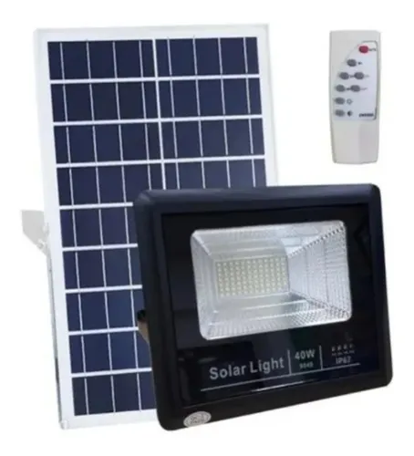 Foco Solar Led 40w Panel Solar Control | Cuotas sin interés Foco Solar Led 40w Panel Solar Control | Cuotas sin interés