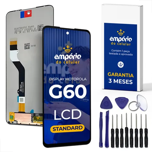 Tela Frontal Display Touch Compatível Moto G60 Empório | Frete grátis Tela Frontal Display Touch Compatível Moto G60 Empório | Frete grátis