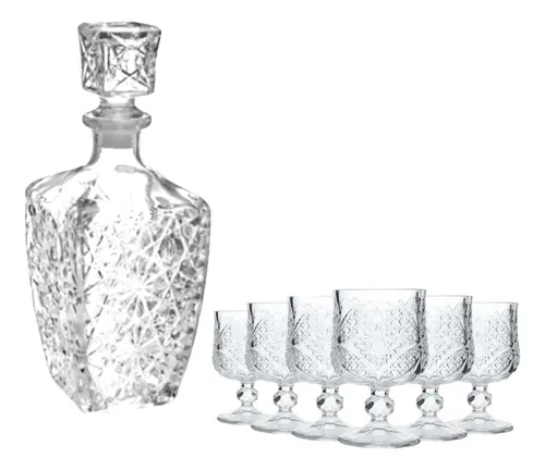 Garrafa Licoreira 800ml + 6 Taças De Licor Trabalhadas 40ml | MercadoLivre Garrafa Licoreira 800ml + 6 Taças De Licor Trabalhadas 40ml | MercadoLivre