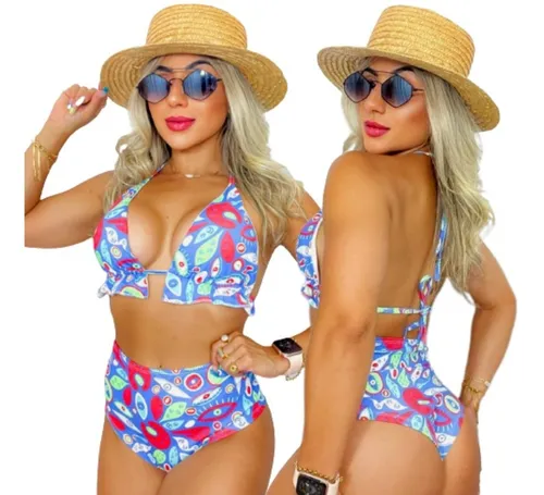 Biquíni Hot Pants Cintura Alta Conjunto Com Bojo Moda Verão Mercadolivre