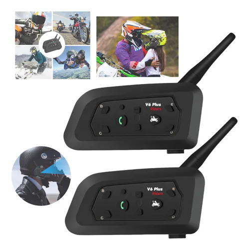 Comunicador V6 Plus Bluetooth 5.2 - 2 Unid. 1500m 25h Bateri | Frete grátis