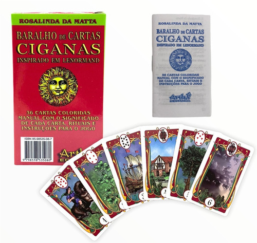 Baralho De Cartas Ciganas Lenormand 36 Cartas E Manual Tarot Parcelamento Sem Juros