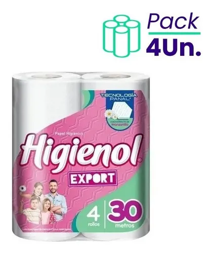 Pack X4 Papel Higienico Export Simple Higienol 4x 30mt Mercadolibre