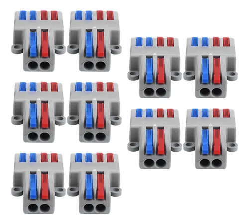 Wire Connectors 10pcs Compact Lever Nut Terminal Block Spl | MercadoLivre Wire Connectors 10pcs Compact Lever Nut Terminal Block Spl | MercadoLivre