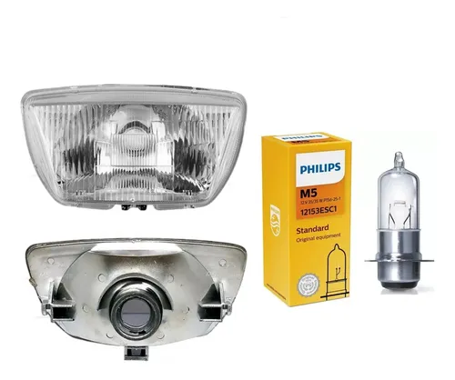 Bloco Farol Yamaha Crypton 105 1998 + Lâmpada Farol Philips | MercadoLivre