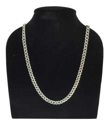 Cadena Tejido Cubano Plata 925 Gruesa 55cm 6mm, 26 Gramos | Envío gratis