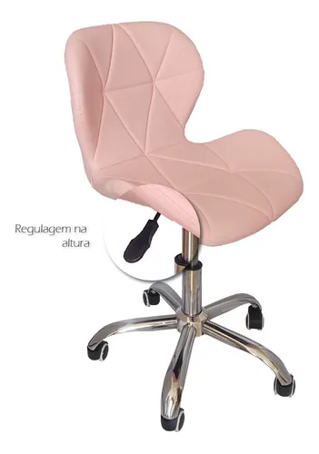 Cadeira Charles Eiffel Office Slim Giratória Rosa | Parcelamento sem juros Cadeira Charles Eiffel Office Slim Giratória Rosa | Parcelamento sem juros