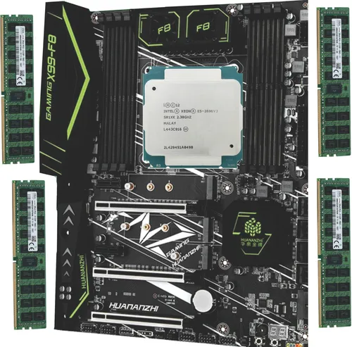 Kit Placa Mãe Huananzhi F8 Xeon E5 2696 V3 128gb Ram Frete Grátis