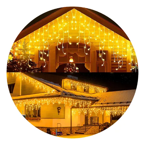 Luces Cascada Navideñas 3mts 100 Led Decorativa Guirnalda Color De Las