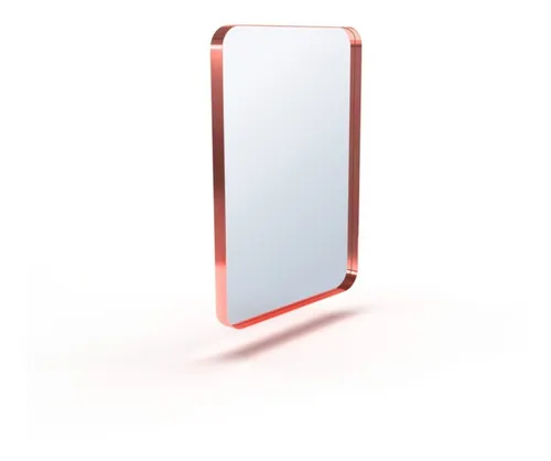 Espelho Retangular Moldura Metal 90x50 Luxo Moldura Rose Gold | Frete ...