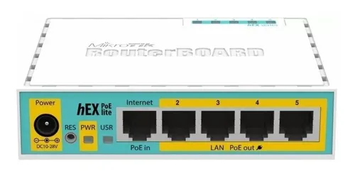 Router Mikrotik Routerboard Hex Poe Lite Rb750upr2 Blanco Y Turquesa ... Router Mikrotik Routerboard Hex Poe Lite Rb750upr2 Blanco Y Turquesa ...