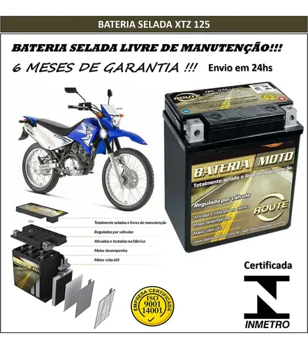 Bateria De Moto Xtz 125 -modelo Original | Parcelamento sem juros