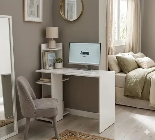 Escritorio Home Office 102cm con Estantes y Nicho CPU - MDP 15mm ...