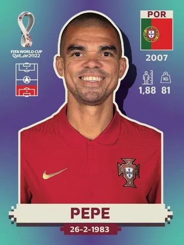 Lamina Mundial Qatar 2022 Por8 - Pepe | Cuotas sin interés Lamina Mundial Qatar 2022 Por8 - Pepe | Cuotas sin interés