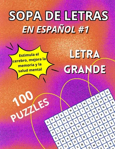 Sopa De Letras En Español #1: Estimula El Cerebro, Mej 715j7 | MercadoLibre