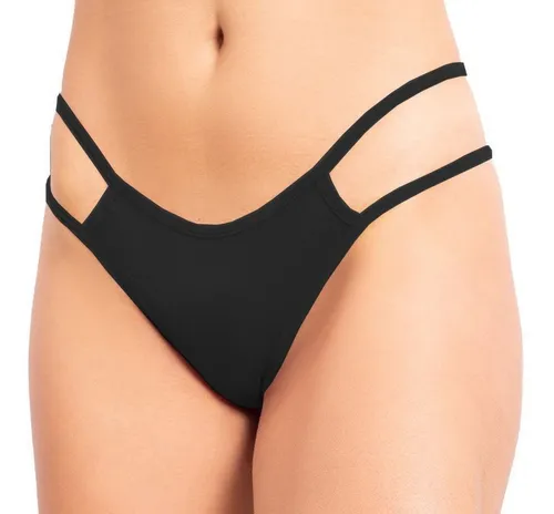 Calcinha Tanga Fio Dental Microfibra Detalhe Strass Biju Mercadolivre