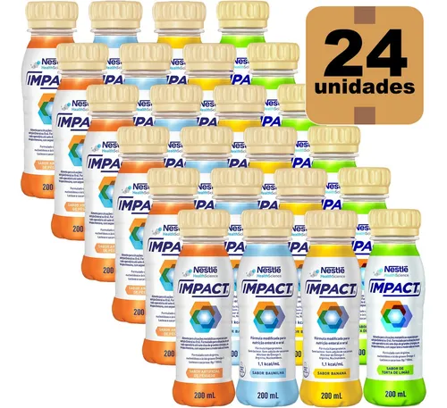 Impact Nestle - Kit C/24 Frascos 200ml C/ Arginina E Omega-3 ... Impact Nestle - Kit C/24 Frascos 200ml C/ Arginina E Omega-3 ...