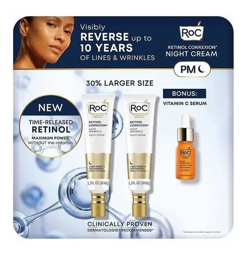 Roc Retinol Correxion Creme Noturno E Soro Vitamina C | Frete grátis Roc Retinol Correxion Creme Noturno E Soro Vitamina C | Frete grátis