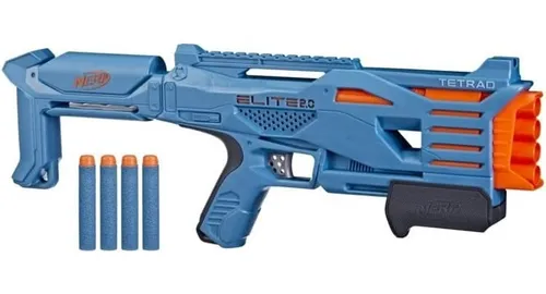 Lancador De Dardos Nerf Elite 2.0 Tetrad Qs 4 Hasbro | Frete grátis Lancador De Dardos Nerf Elite 2.0 Tetrad Qs 4 Hasbro | Frete grátis