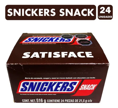 Snickers Barra De Chocolate Con Leche Y Maní(caja Con 24 U) | Cuotas ...