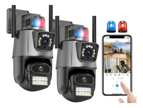 Kit 2 Camera Wifi Segurança 6mp Lente Dupla Zoom Vigilância | Frete grátis
