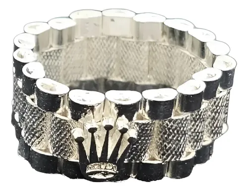 Anillo Rolex Plata Ley 925 Premium Artesanal Tallas 7 A 13 | Meses sin ...