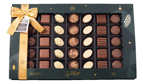Caixa Chocolates Cacau Show Bombons Gourmet Delicias 485g ... Caixa Chocolates Cacau Show Bombons Gourmet Delicias 485g ...