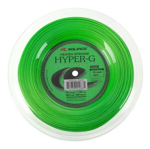 Corda Solinco Hyper G 16l 1.30mm Rolo Com 200 Metros Verde | Parcelamento sem juros