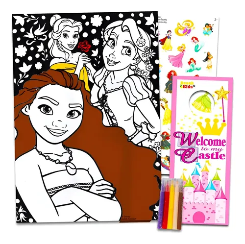 Disney Princess Velvet Coloring Poster For Kids Pacote Com ...