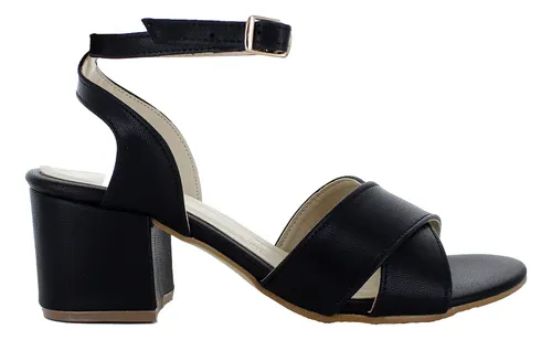 Been Class Zapatilla Abierta Pulsera Tacon Negro Mujer 81587 | Envío gratis