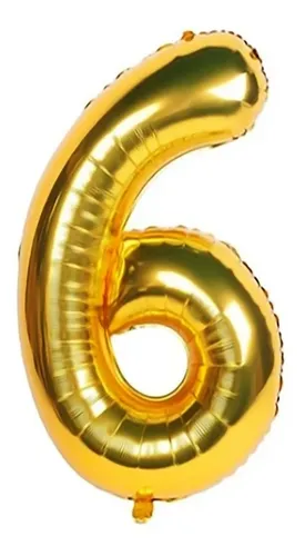 Globo Para Balões Papel Metálico Balão Metálico Dourado Em Forma De 6