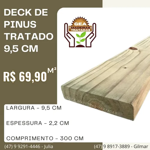Deck De Pinus Madeira Tratado Autoclave Cca Deck De Pinus Madeira Tratado Autoclave Cca